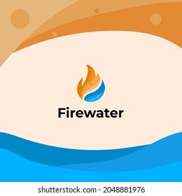 Water Fire Combination Logo Drop Water Stock Vector (Royalty Free ...