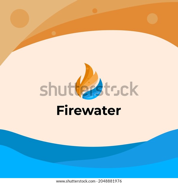 Water Fire Combination Logo Drop Water Stock Vector (Royalty Free ...