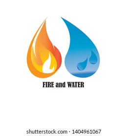 Water Fire Vector Vector Stock Vector (Royalty Free) 1404961067 ...