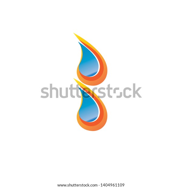 Water Fire Vector Vector Stock Vector (Royalty Free) 1404961109 ...
