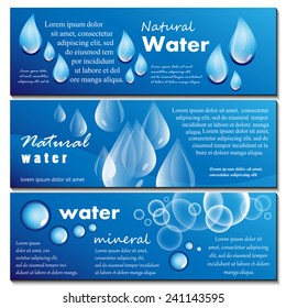 Water Flyer Template Set Vector Illustration Stock Vector (Royalty Free ...