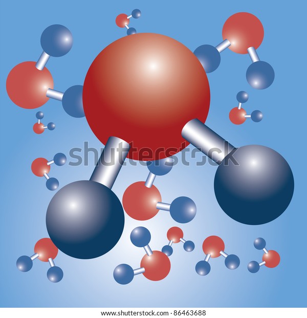 Water Formula Chemical Science Structure Stock Vector (Royalty Free ...