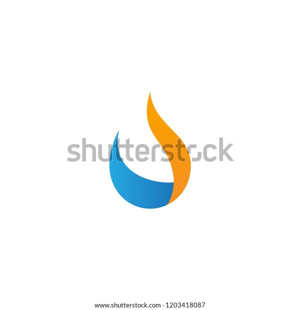 Water Gas Logo Design Template Stock Vector (Royalty Free) 1203418087 ...