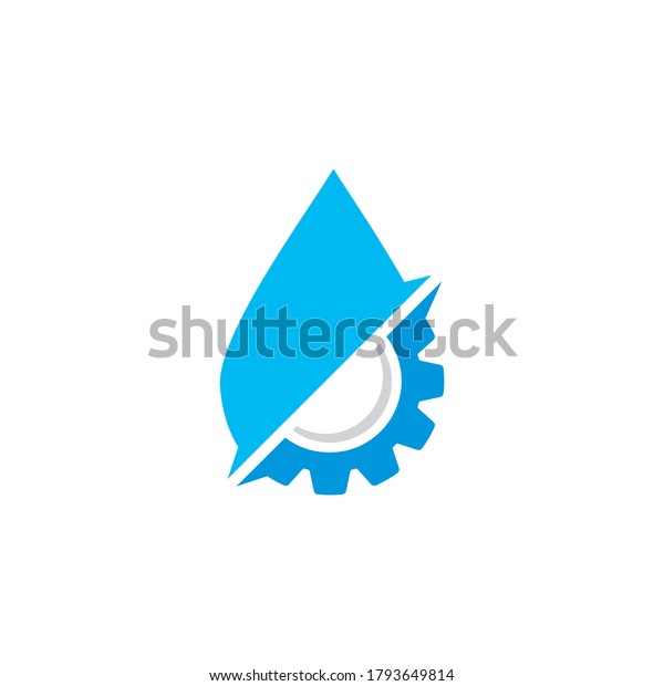 Water Gear Logo Engineering Industry Logo Stock Vector (Royalty Free ...