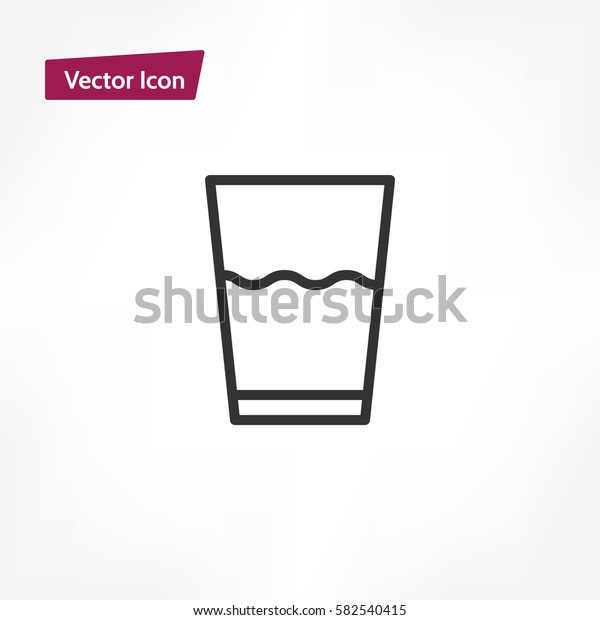 Water Glass Icon Stock Vector (Royalty Free) 582540415