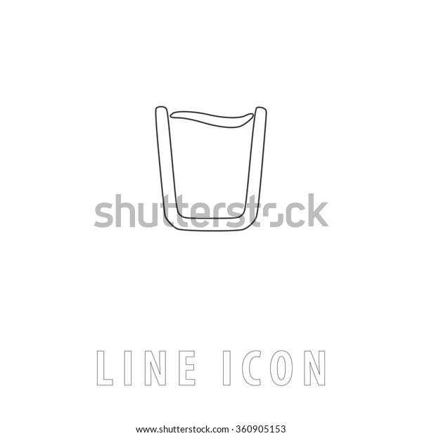 Water Glass Outline Simple Vector Icon Stock Vector (Royalty Free ...