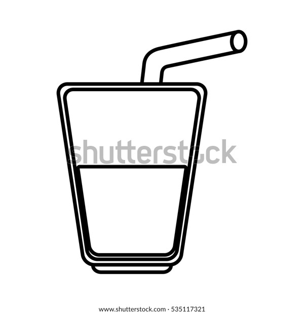 Water Glass Straw Stock Vector (Royalty Free) 535117321 | Shutterstock