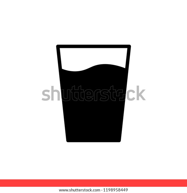 Water Glass Vector Icon Modern Flat Stock Vector (Royalty Free ...