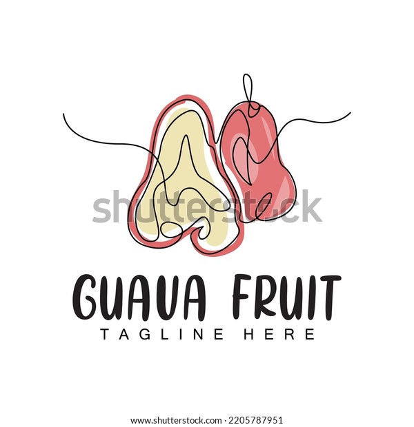 Water Guava Logo Design Vector Line Stock Vector (Royalty Free ...