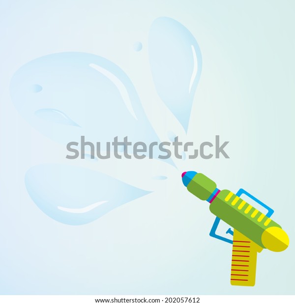 Water Gun Splash Vector Eps 10 Stock Vector (Royalty Free) 202057612 ...