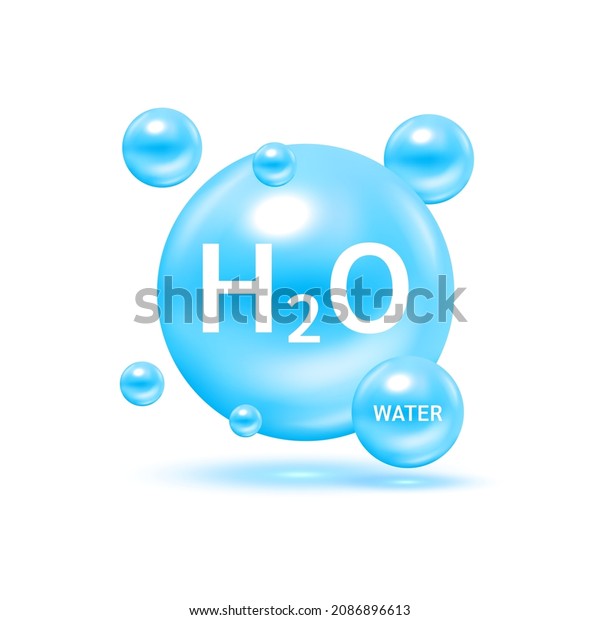 Water H2o Molecule Models Blue Chemical: เวกเตอร์สต็อก (ปลอดค่า ...