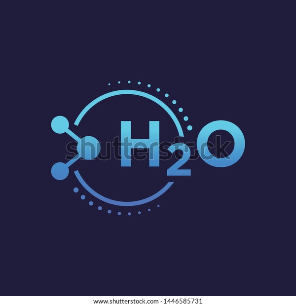 Water H2o Molecule Symbol Vector Logo Stock Vector (Royalty Free ...