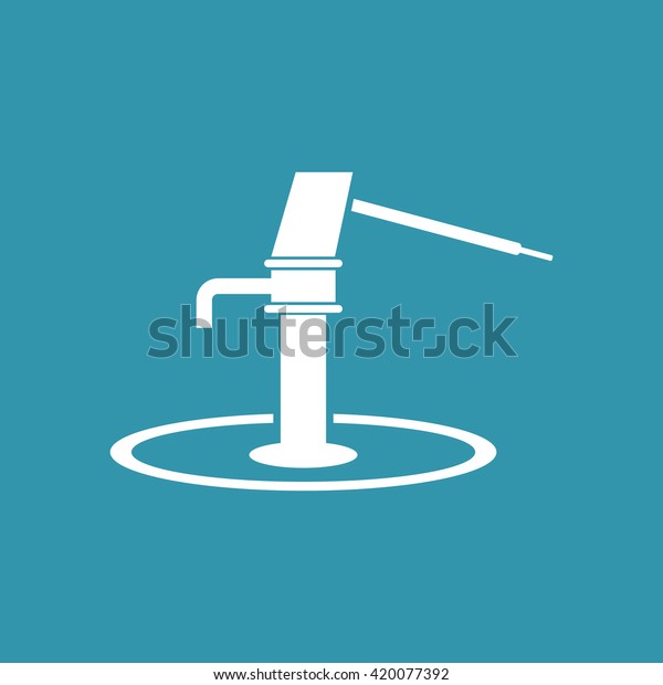 Water Hand Pump Icon Eps10 Stock Vector (Royalty Free) 420077392 ...