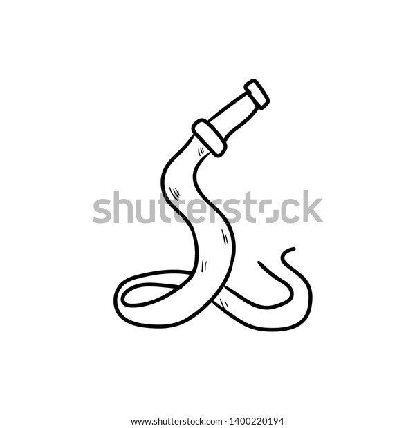 Water Hose Doodle Icon Vector Drawing Stock Vector (Royalty Free ...