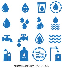 Water Icon Blue Stock Vector (Royalty Free) 294542519 | Shutterstock