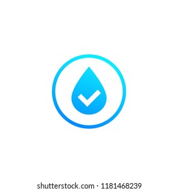 Water Icon Check Mark 스톡 벡터(로열티 프리) 1181468239 | Shutterstock