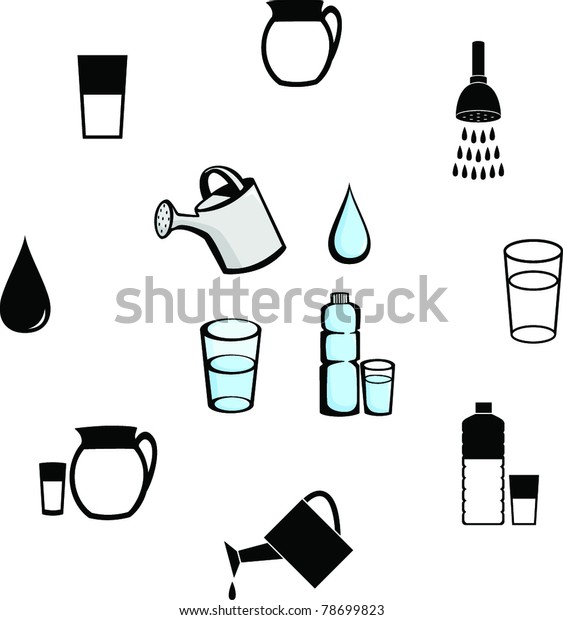 Water Illustrations Symbols Set Stock Vector (Royalty Free) 78699823 ...