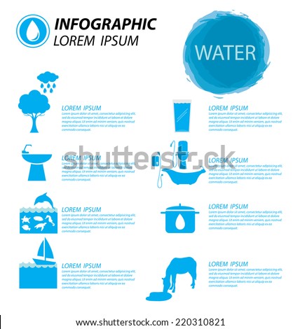 Water Infographics Stock Vector (Royalty Free) 220310821 - Shutterstock