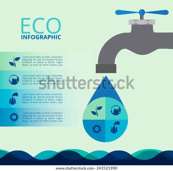 Water infographics. Information Graphics.
