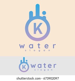 Water Initial Letter K Logo Design Stock Vector (Royalty Free ...