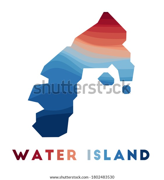 Water Island Map Map Island Beautiful Stock Vector (Royalty Free ...