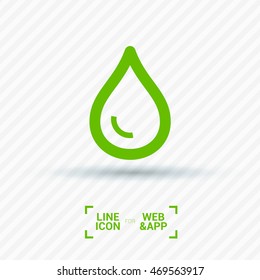 Water Isolated Minimal Single Flat Linear Stock Vector (Royalty Free ...