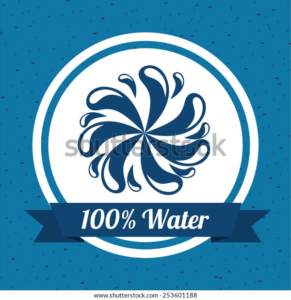 Water Label Design Vector Illustration Eps10 Stock Vector (Royalty Free ...
