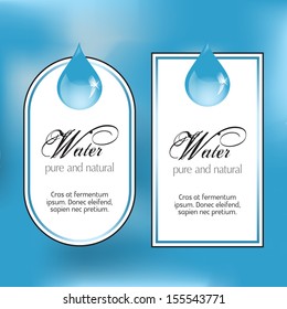 Water Labels Drop Stock Vector (Royalty Free) 155543771