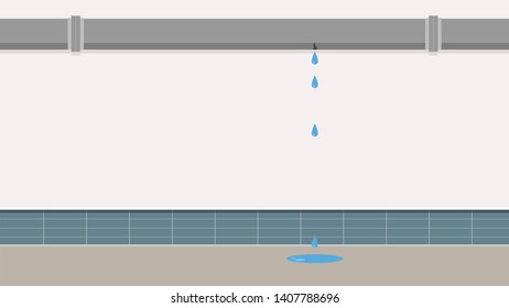 Water Leak Pipe Leaks Vector Wallpaper Stock Vector (Royalty Free ...