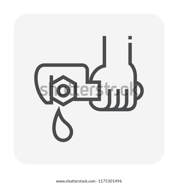 Water Leak Vector Icon Drip Loose: vector de stock (libre de regalías ...