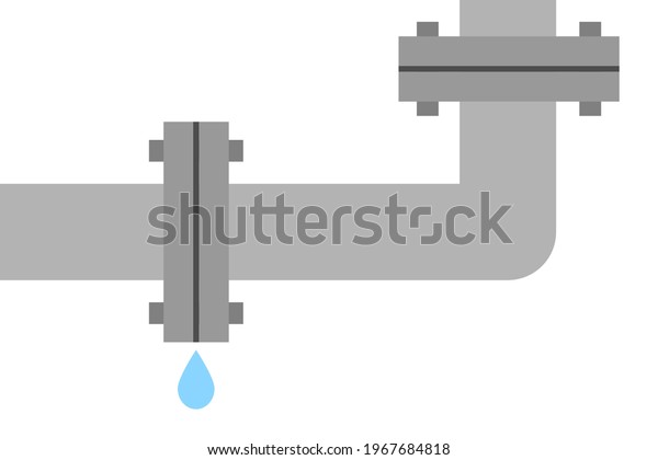 Water Leaking Pipes Vector Illustration Stock Vector (Royalty Free ...