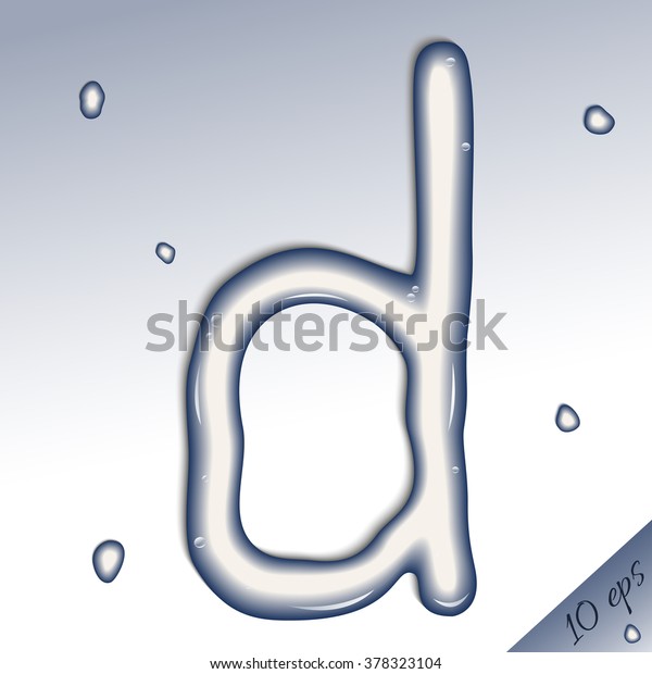 Water Letter D Vector Silhouette Letter Stock Vector (Royalty Free ...
