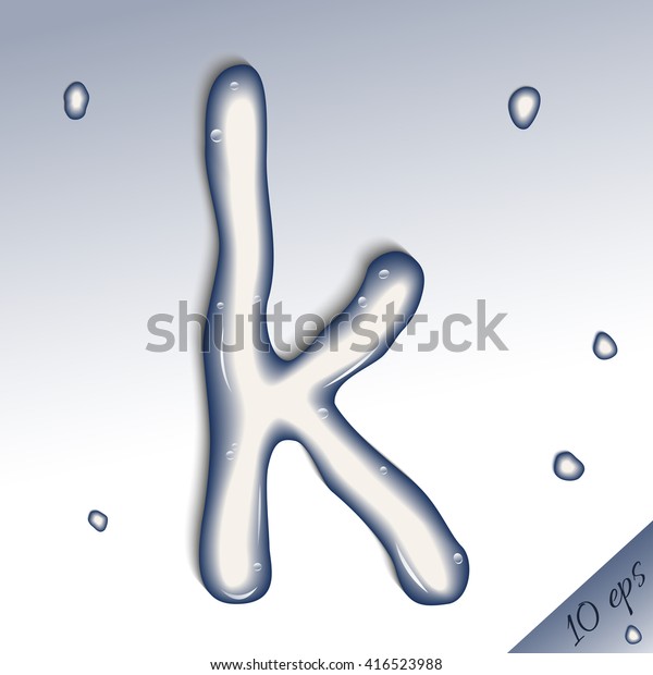 Water Letter K Vector Silhouette Letter Stock Vector (Royalty Free ...