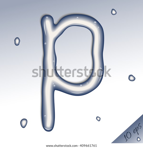 Water Letter P Vector Silhouette Letter Stock Vector (Royalty Free ...