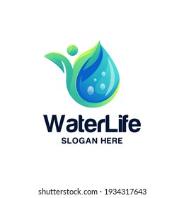 Water Life Logo Design Vector Illustration Stock Vector (Royalty Free ...