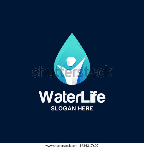 Water Life Logo Design Vector Illustration Stock Vector (Royalty Free ...