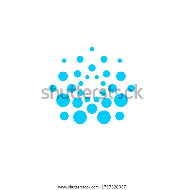 Water Logo Concept Abstract Blue Dotted Stock Vector (Royalty Free ...