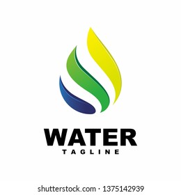 Water Logo Design Template Stock Vector (Royalty Free) 1375142939