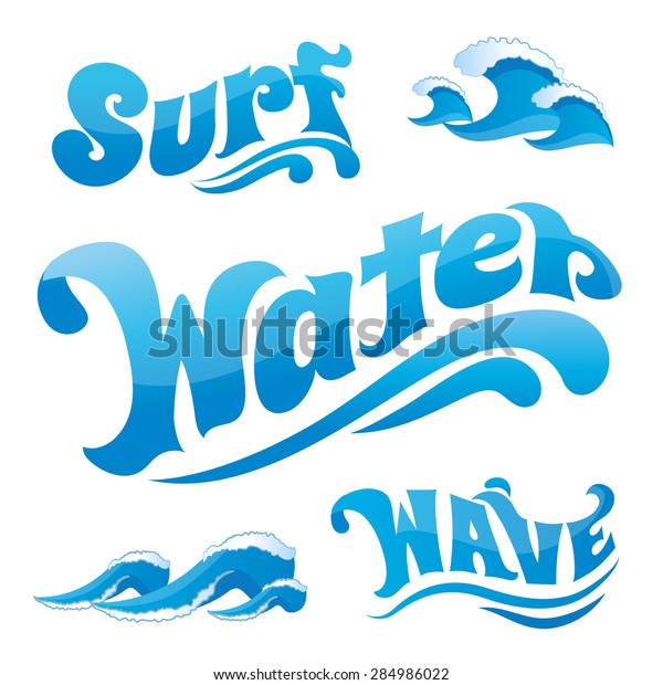 Water Logo Design Typography Design Wave 스톡 벡터(로열티 프리) 284986022 ...