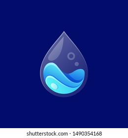 Water Logo Design Vector Illustration Stock Vector (Royalty Free ...