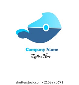 Water Logo Fish Head Shaped Ship Stock Vector (Royalty Free) 2168995691 ...