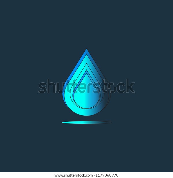 Water Logo Gradation Color Small Water Stock Vector (Royalty Free ...