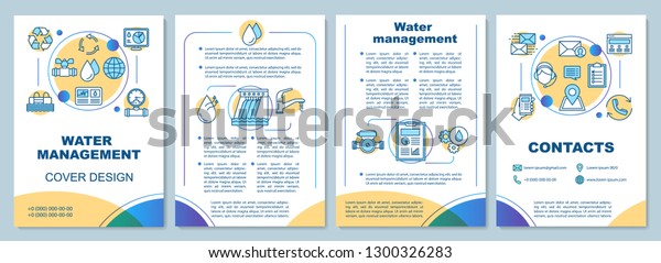 Water Management Brochure Template Layout Flyer: เวกเตอร์สต็อก (ปลอดค่า ...