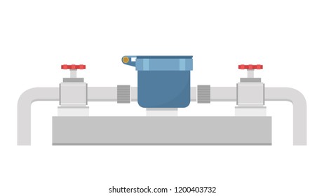 Water Meter Cartoon Vector Free Space Stock Vector (Royalty Free ...