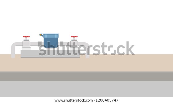 Water Meter Cartoon Vector Free Space Stock Vector (Royalty Free ...