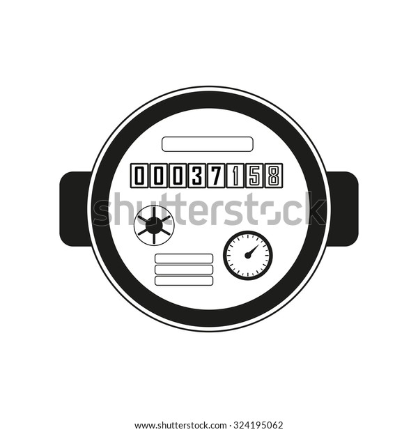 Water Meter Vector Illustration Watermeter Flat Stock Vector (Royalty ...