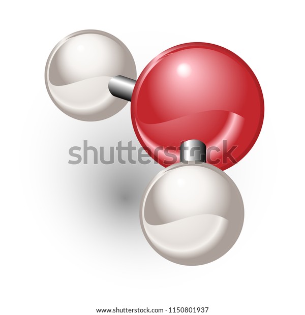 Water Molecular Structure Chemical Model Water Stock Vector (Royalty ...