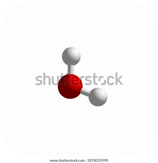 Water Molecule Ball Stick Model 3d Stock Vector (Royalty Free) 1878025990