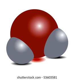 Water Molecule Created Three Colour Atom Stock Vector (Royalty Free ...