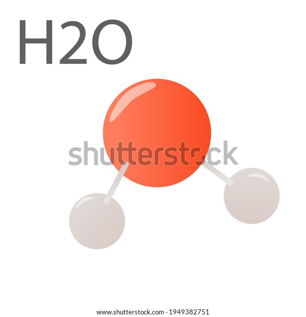 Water Molecule Structural Chemical Formula Graphic Stock Vector ...